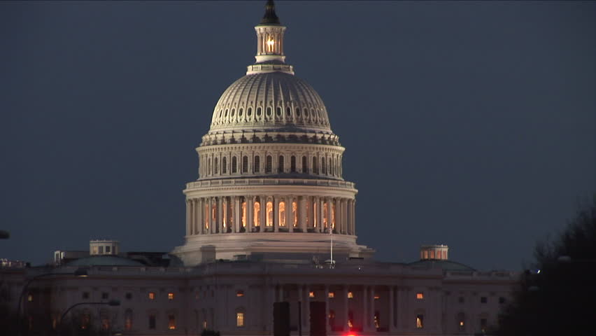 View Of The United States Capitol Building Seen At Night Stock Footage ... View Of The United States Capitol Building Seen At Night Stock Footage ...
