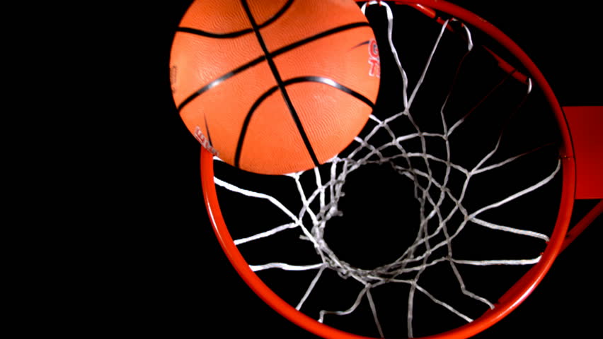 Basketball Into Hoop Slow Motion Stock Footage Video 4542680