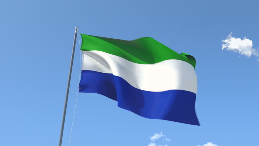 HD 1080p Clip With A Slow Motion Waving Flag Of Sierra Leone. Seamless ... HD 1080p Clip With A Slow Motion Waving Flag Of Sierra Leone. Seamless ...