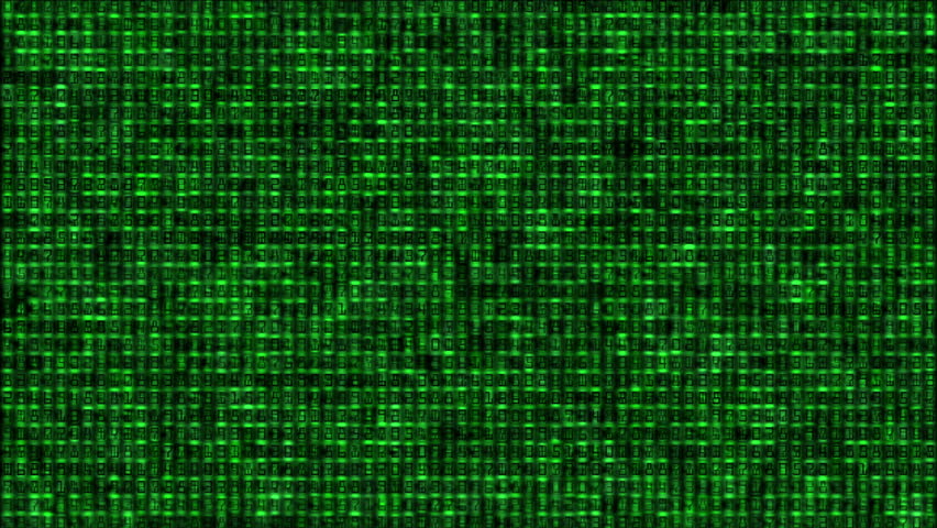 Green Computer Glitch Data Matrix Background Stock Footage Video ...