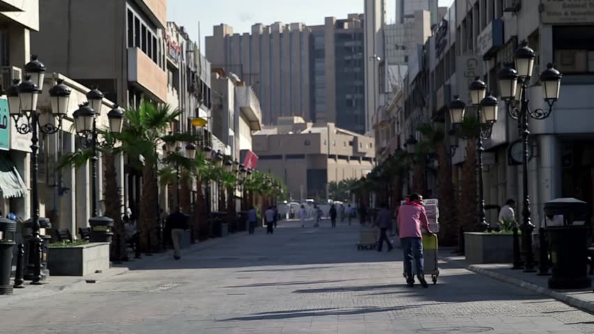 KUWAIT CIRCA 2013 - Time-lapse People Walking In A Shopping Street ...