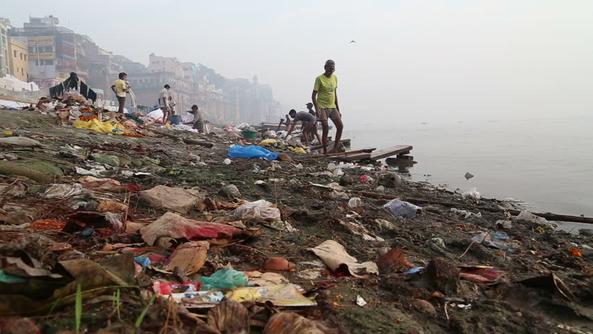 VARANASI, INDIA - 25 FEBRUARY 2015: View On River Ganges And Passing ...