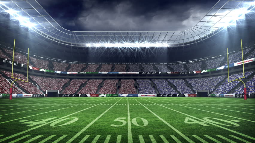 View Of An American Football Stadium With Fog Stock Footage Video ...