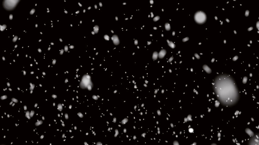 4k Rendered Computer Generated Falling Snow. Overlay Or Background ...