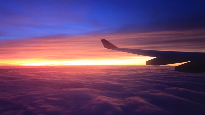 Sunset View From Jet Plane Stock Footage Video 4289171 - Shutterstock