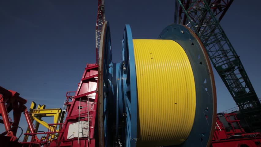 Cable Laying Vessel For Deep-sea Fiber Optic Cable Along The Bottom Of ...
