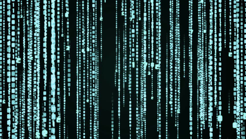 Digital Animation Of Blue Matrix Stock Footage Video 14401684 ...