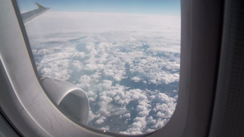 Looking Out The Window Of An Airplane. Stock Footage Video 7089544 ...