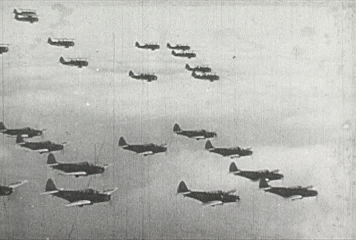 EUROPE - CIRCA 1942-1944: World War II, US Fighter Planes In Flight ...
