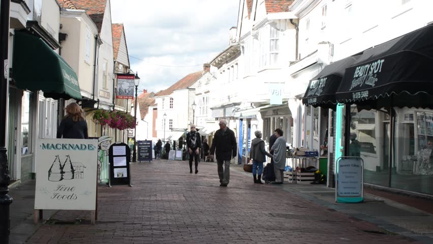 FAVERSHAM, UNITED KINGDOM - 6 October 2011: Pedestrians Walk Down The ...