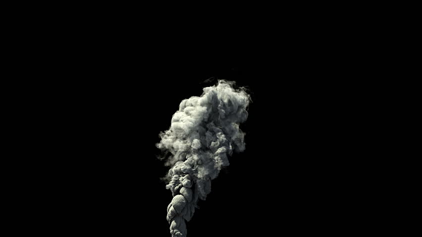 High Detailed Dense Smoke Rising Over Balck Background (HD, 1080p, High ...