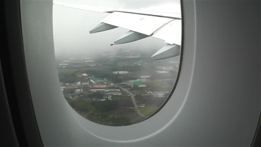 Looking Through Window Airbus A380 During Flight Stock Footage Video ...