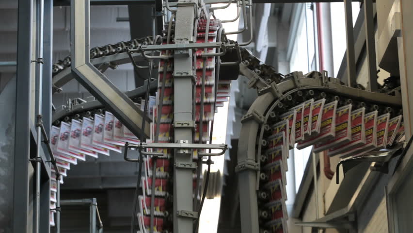 Vertical Production Lines In Newspaper Printing Factory Stock Footage ...