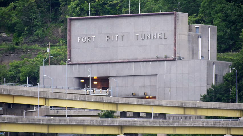 An Entrance Through The Fort Pitt Tunnel Into Pittsburgh In Autumn ...