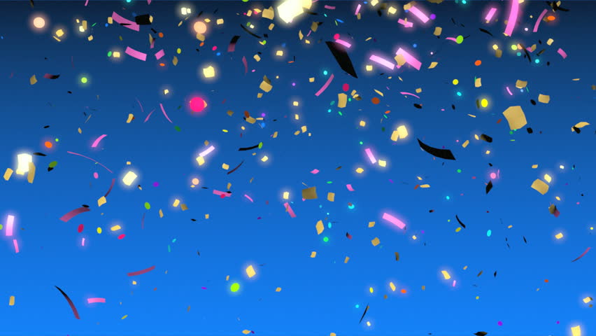 Animation Of Colorful Confetti Falling Stock Footage Video 4358984 ...