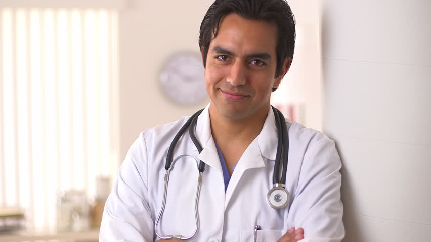 Close Up Of Hispanic Doctor In Hospital Stock Footage Video 4378496 ...