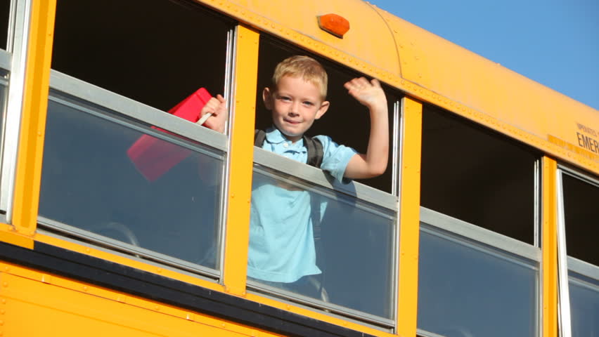 Sad Child In School Bus Window Stock Footage Video 11233445 - Shutterstock