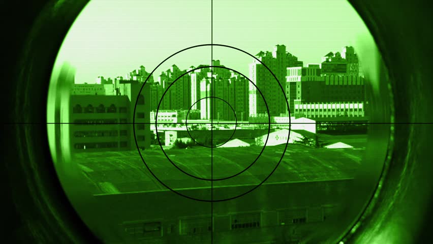 Sniper Scope In Night Vision Look Stock Footage Video 4932338 ...