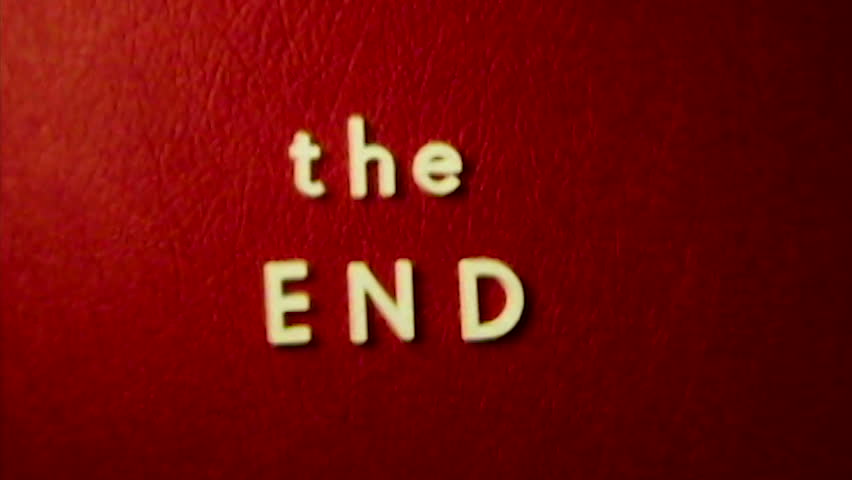 The End - Vintage Film Ending Title - Red Stock Footage Video 5041139 ...