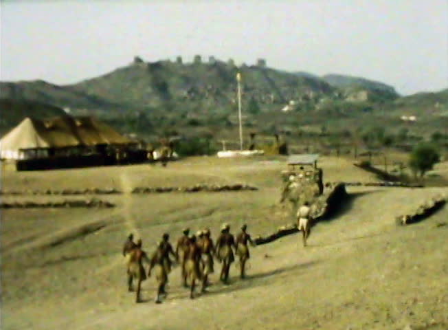 ADEN PROTECTORATE, CIRCA 1960: Aden British Army Airplane Landing ...