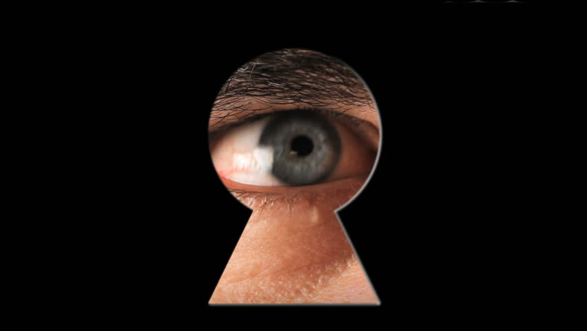 Man's Eye Looking Through A Keyhole Closeup 1920x1080 High Definition ...