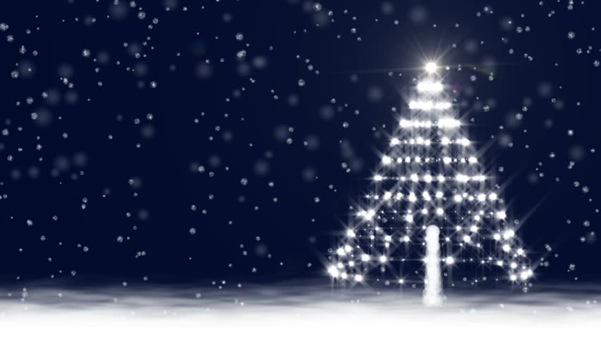 Abstract Dark Christmas Animated Background With