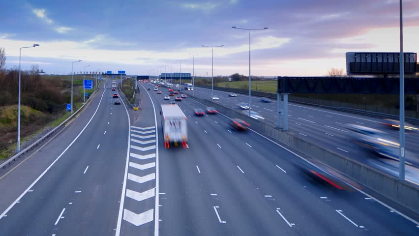UK, England, London, M25 Motorway, Time-lapse Stock Footage Video ...