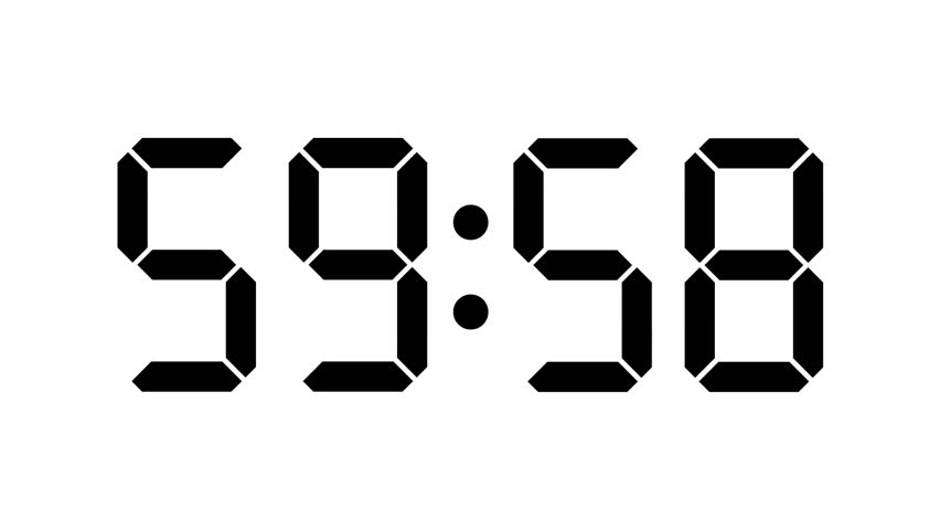 Digital Clock Countdown From Sixty To Zero - Full HD - Timer With LCD ...