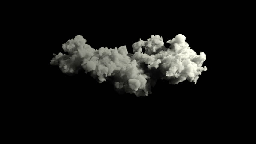 Beautiful Dense Cloud Isolated On Black Background, With Alpha Channel ...
