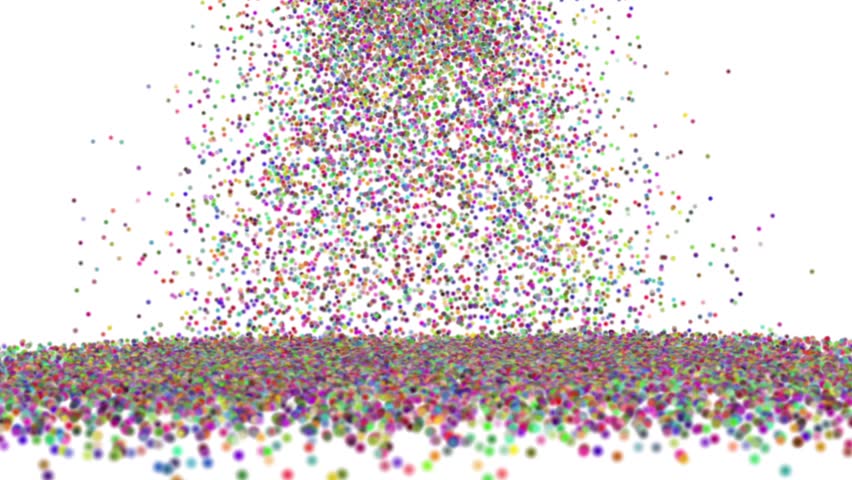 Slow Motion Animation Of Colorful Balls Falling. Full HD Video Clip ...