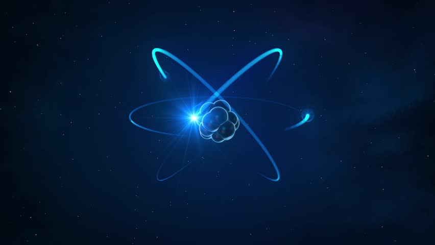 Zoom In / Out Of Atom With Electron Orbiting Nucleus - Blue 4K Ultra HD ...