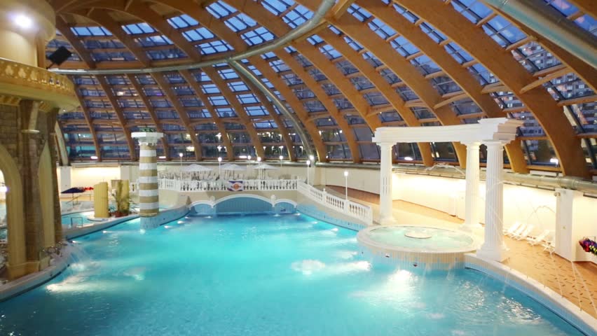 MOSCOW, RUSSIA - JUNE 24, 2012: Pool With Water Slides At The Waterpark ...