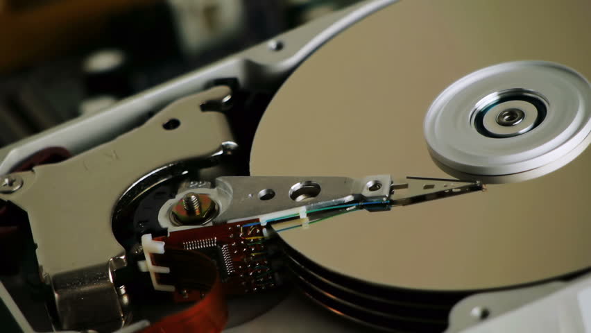 Hard Drive With Four Platters Reading Data Stock Footage Video 5760149 ...