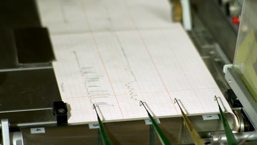 The Pens Of A Polygraph Machine Record On A Printout The Results Of A ...