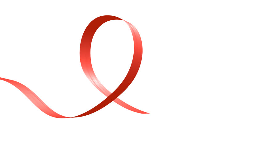 Red Ribbon Moving In The Shape Of Loop, Animated Decorative Element, 3D ...