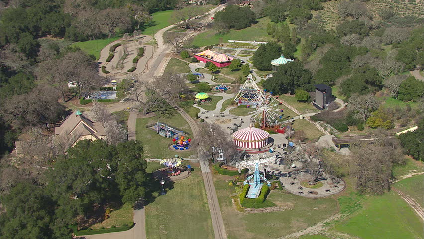Neverland Ranch . Aerial Footage Over Neverland Ranch. Stock Footage ...
