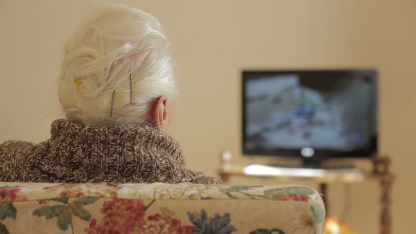 Old Woman Is Watching Tv: Aged, Ancient, Older, Watch, Television ...