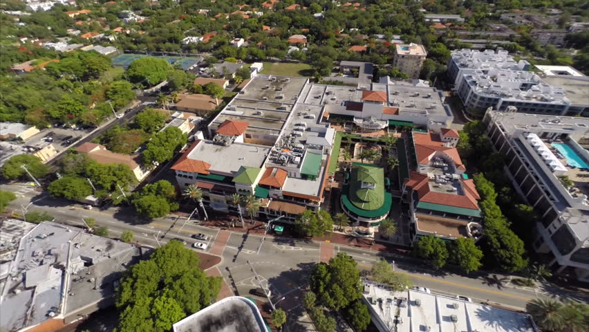 Aerial Video Of Cocowalk Coconut Grove Coco Walk Stock Footage Video ...