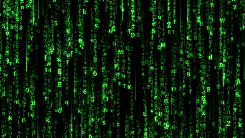 Falling Letters Animation - Loop Green Stock Footage Video 7407232 ...