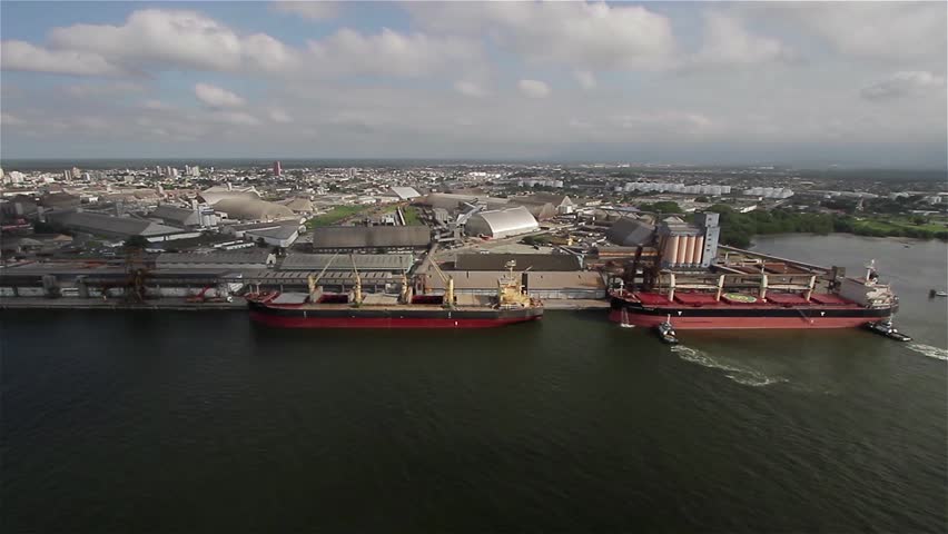 Paranagua, PR - Brazil - April 7 - Aerial View Of The Port Of Paranagua ...