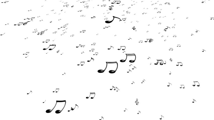 Animated Flying Black Music Notes On Transparent Background 2 (left To ...