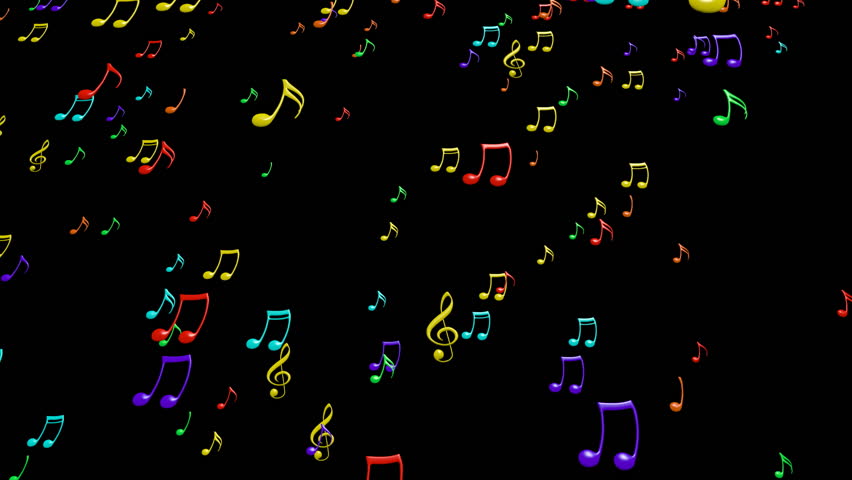 Animated Background With Musical Notes And Speaker Stock Footage Video ...