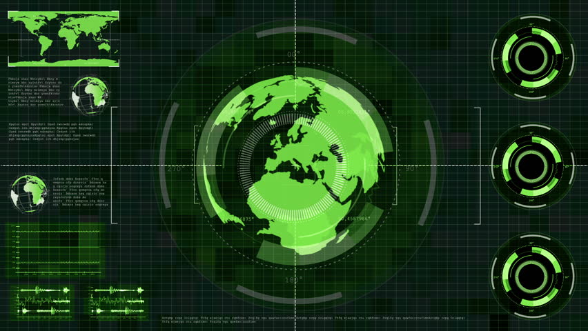 Sci Fi Universe HUD Concept - Green Screen Effect Stock Footage Video ...